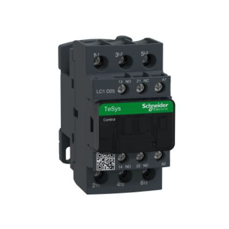 Contactor Tripolar 25A Bobina 24VAC Schneider Electric Tesys LC1D25B7 ...